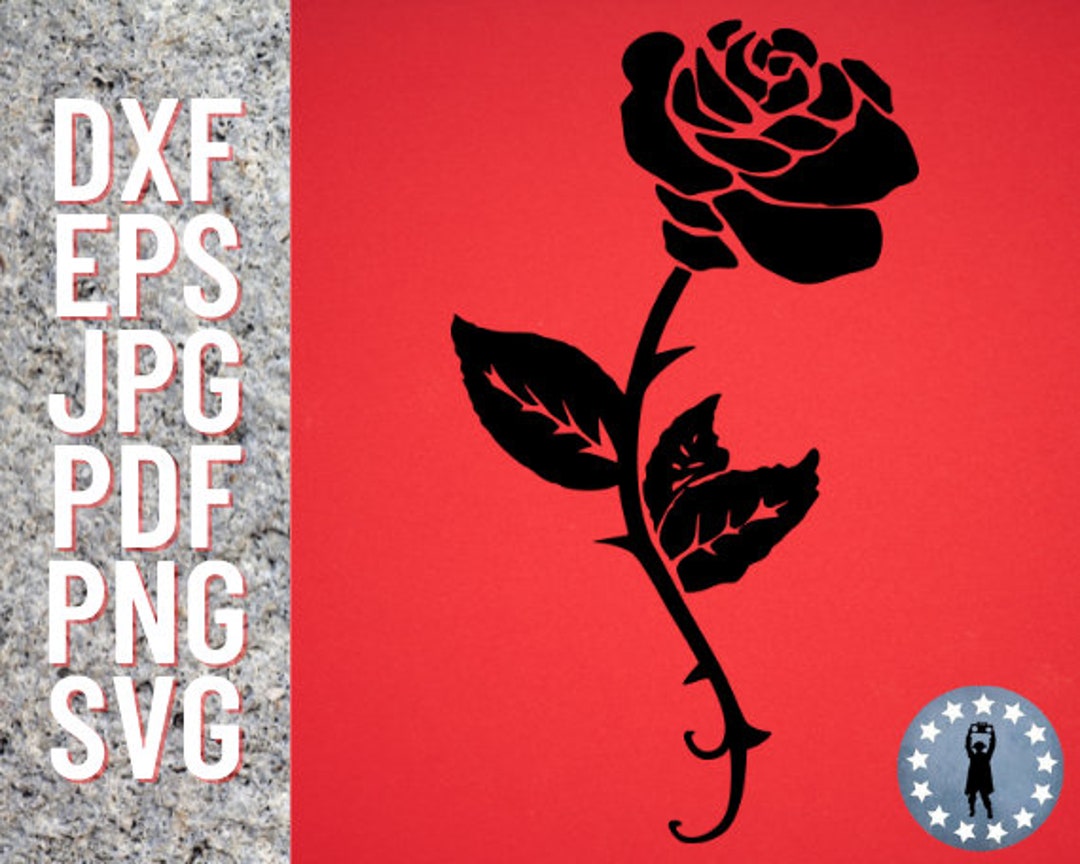 Rose Flower Digital File SVG Dxf Eps Jpg Pdf Png - Etsy
