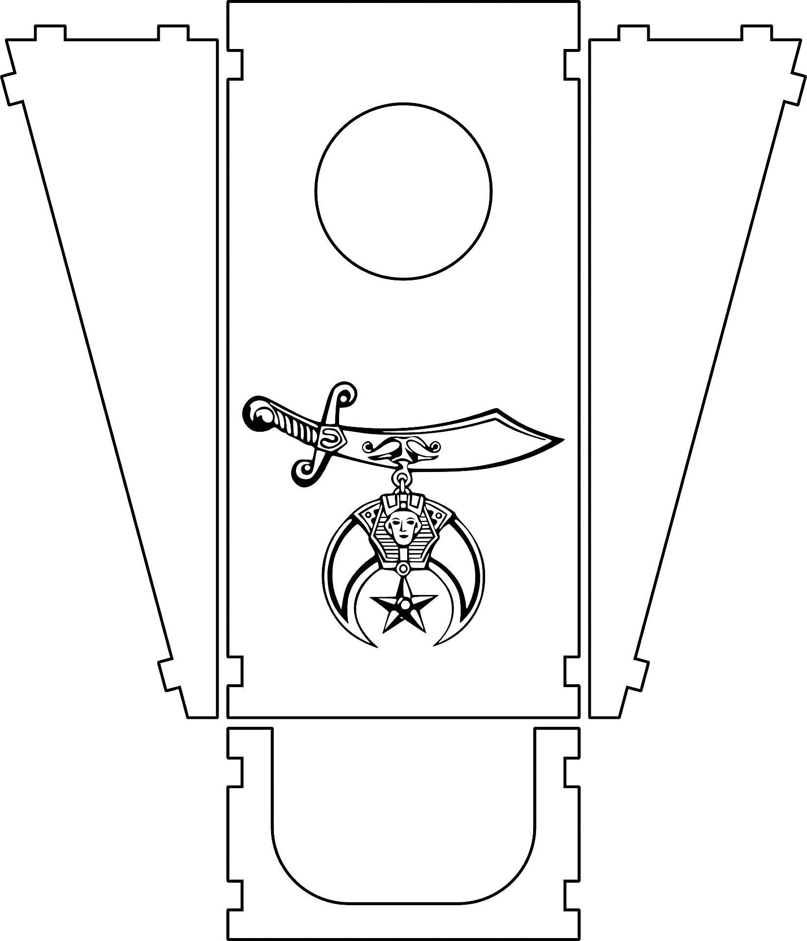 Coin Hole Shriner Quarter Toss Game Digital File SVG (Instant Download ...