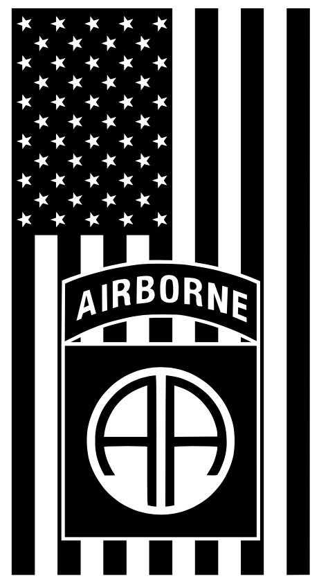 US Army 82nd Airborne Division United States Flag Vertical Digital File ...