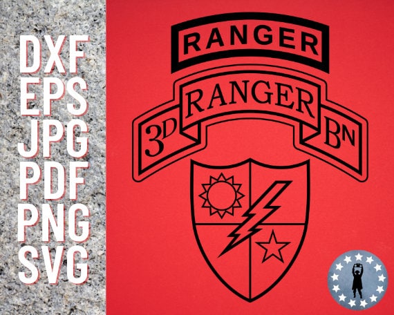 3rd Ranger Battalion Logo Black And White