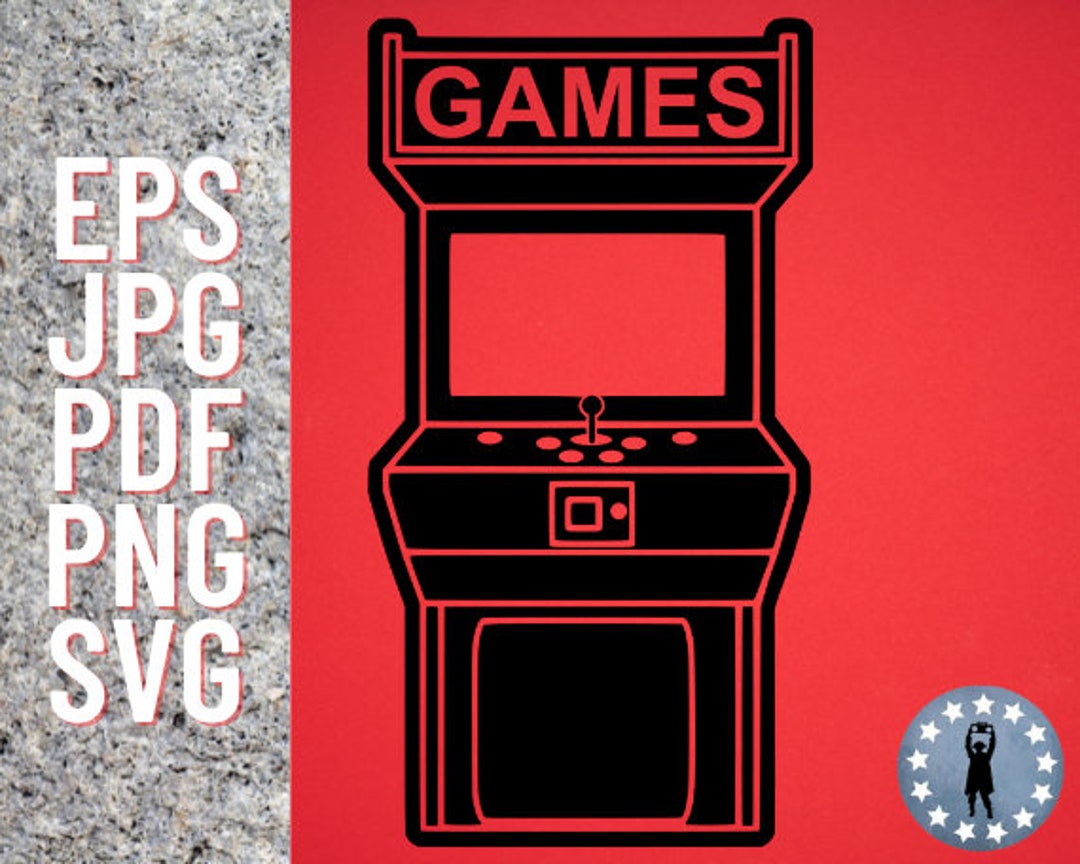 Arcade Machine Video Game Upright Digital File SVG Eps Jpg Pdf Png - Etsy