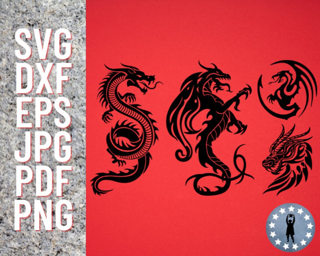 Dragon Digital File SVG Dxf Eps Jpg Pdf Png - Etsy