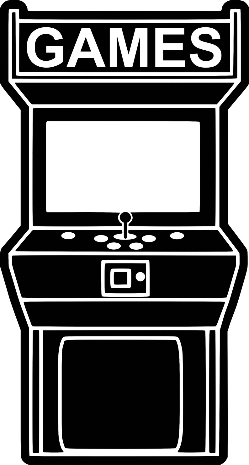 Arcade Machine Video Game Upright Digital File SVG Eps Jpg Pdf Png - Etsy