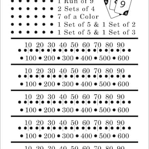 Phase 10 Score Board Card Game SVG, LBRN Digital File - Etsy