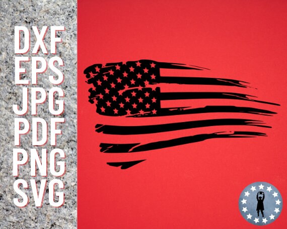 Distressed United States USA US Flag Tattered Worn Digital - Etsy