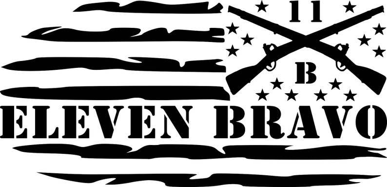 Eleven Bravo United States Flag Army Infantry Digital File SVG Dxf Eps ...