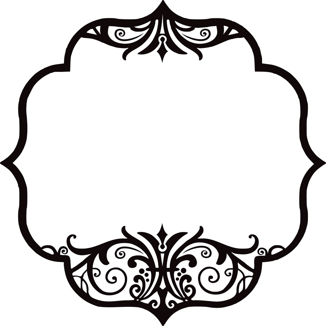 Scroll Frame Border Elegant Designer Digital File SVG Dxf Eps Jpg Pdf ...