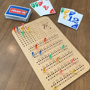 Phase 10 Score Board Card Game SVG, LBRN Digital File - Etsy