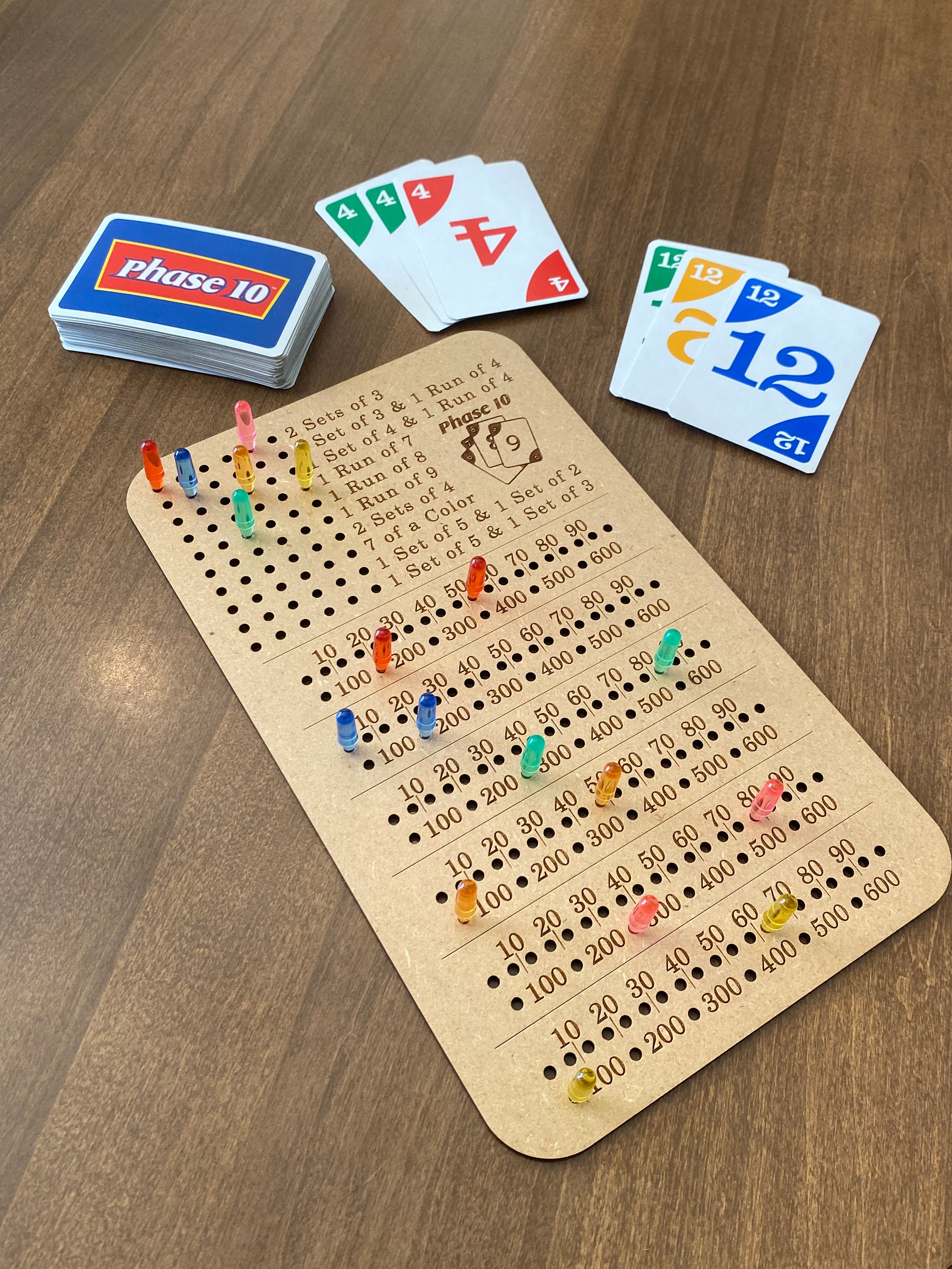 Phase 10 Score Board Card Game SVG, LBRN Digital File - Etsy