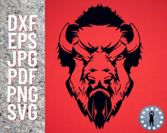 Buffalo Bison Head Digital File SVG Dxf Eps Jpg Pdf Png - Etsy