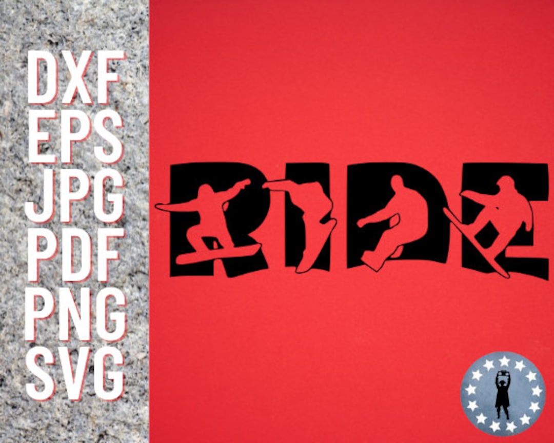 Ride Snowboarding Digital File SVG Dxf Eps Jpg Pdf Png - Etsy