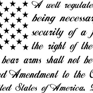 2nd Amendment USA Word Flag Digital File SVG Dxf Eps Jpg Pdf Png - Etsy
