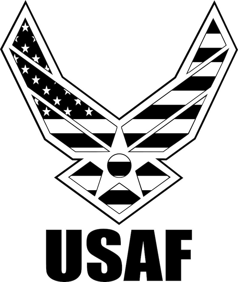 US Air Force United States Flag USAF Wings Digital File SVG - Etsy