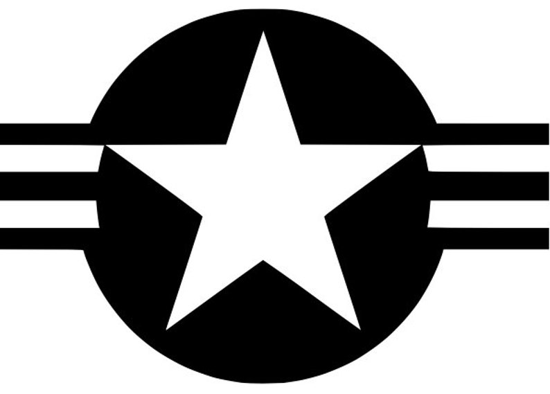 USAF Air Force Roundel National Star Insignia An-1-9b Navy Marine Corps ...