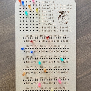 Phase 10 Score Board Card Game SVG, LBRN Digital File - Etsy