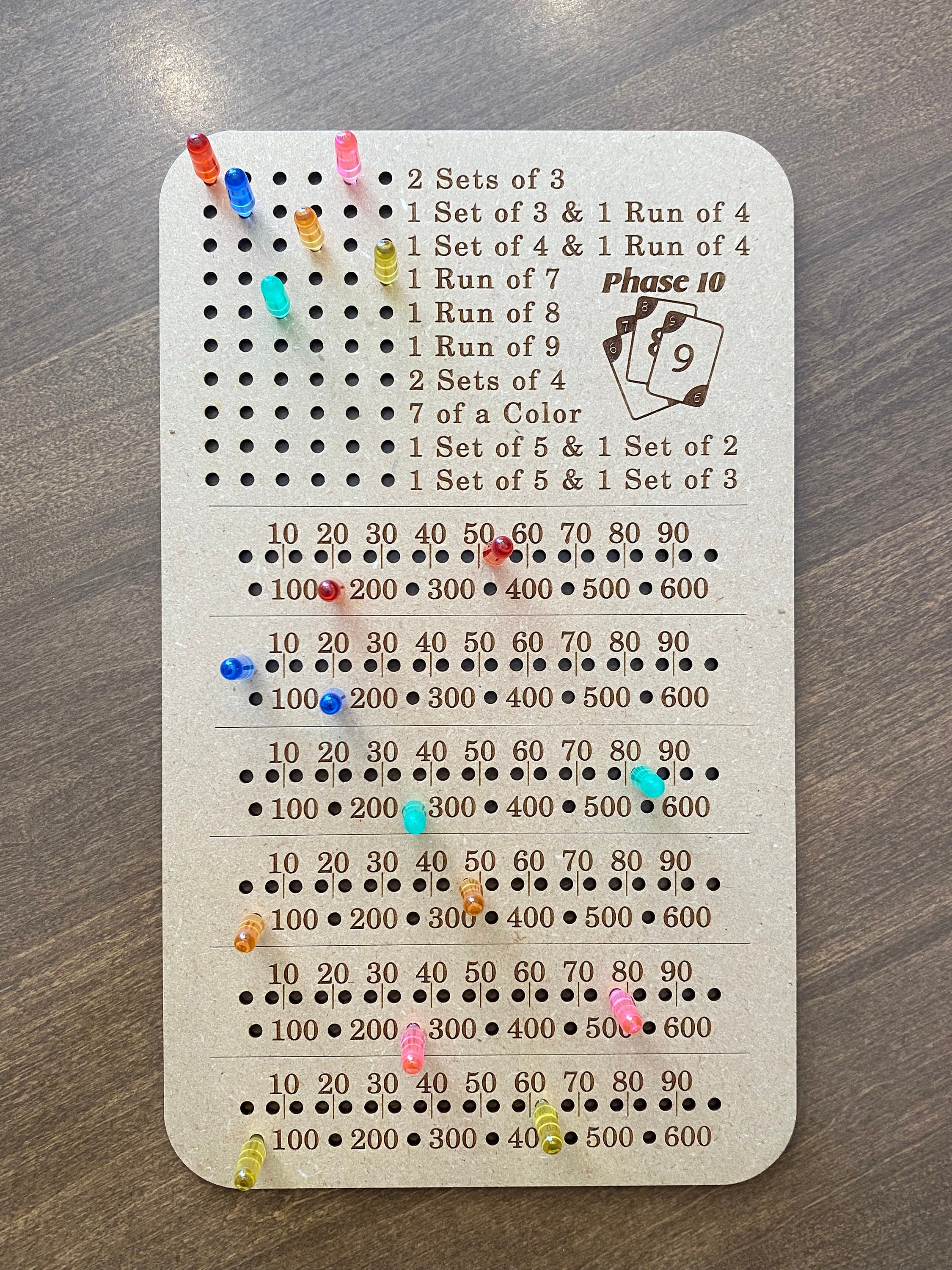 Phase 10 Score Board Card Game SVG LBRN Digital File - Etsy