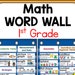 Math Word Wall 1st Grade - Editable - 232 Terms - Etsy
