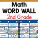 Math Word Wall 2nd Grade - Editable - 232 Terms - Etsy