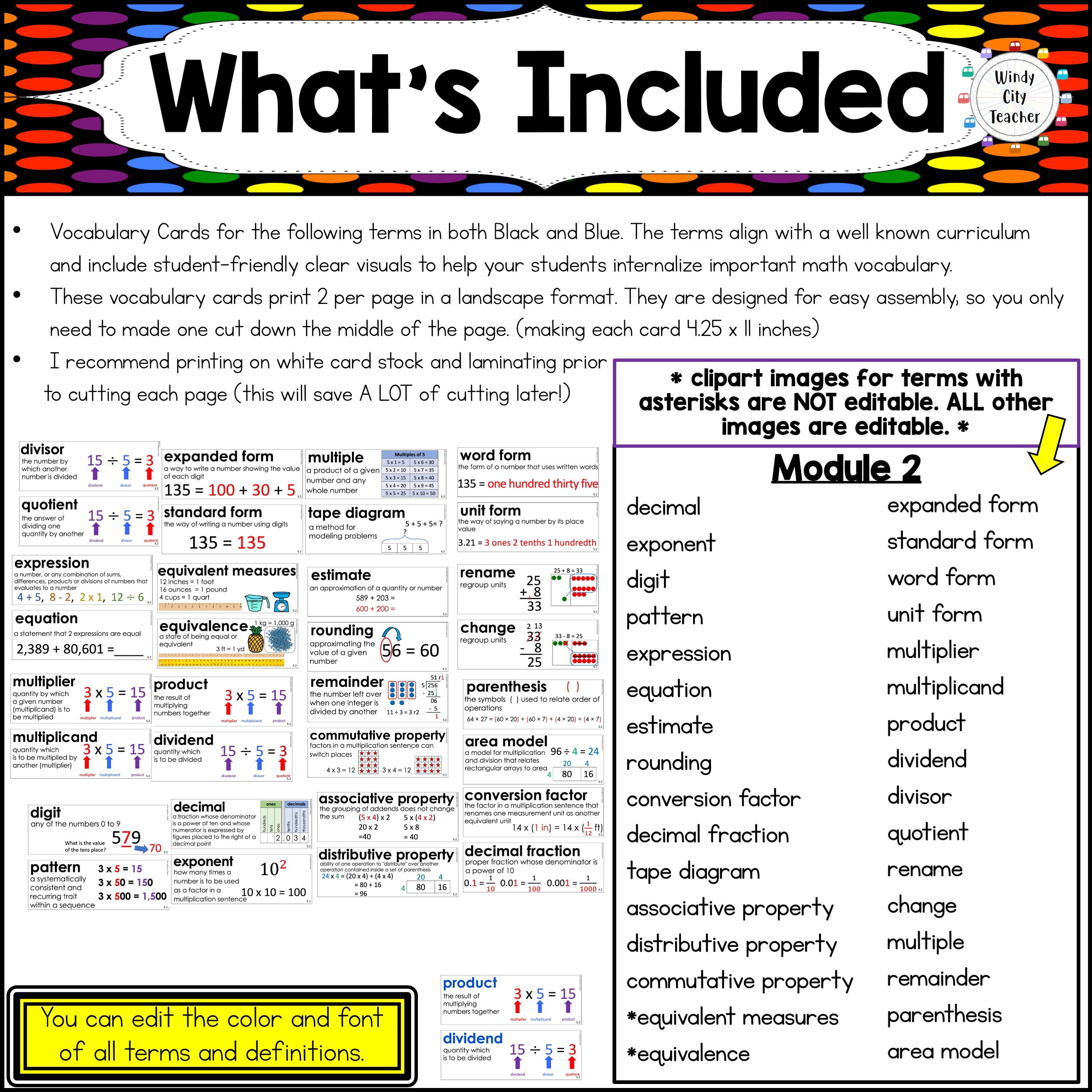 Engage NY 5th Grade Vocabulary Word Wall - BUNDLE - Modules 1-6 - Etsy