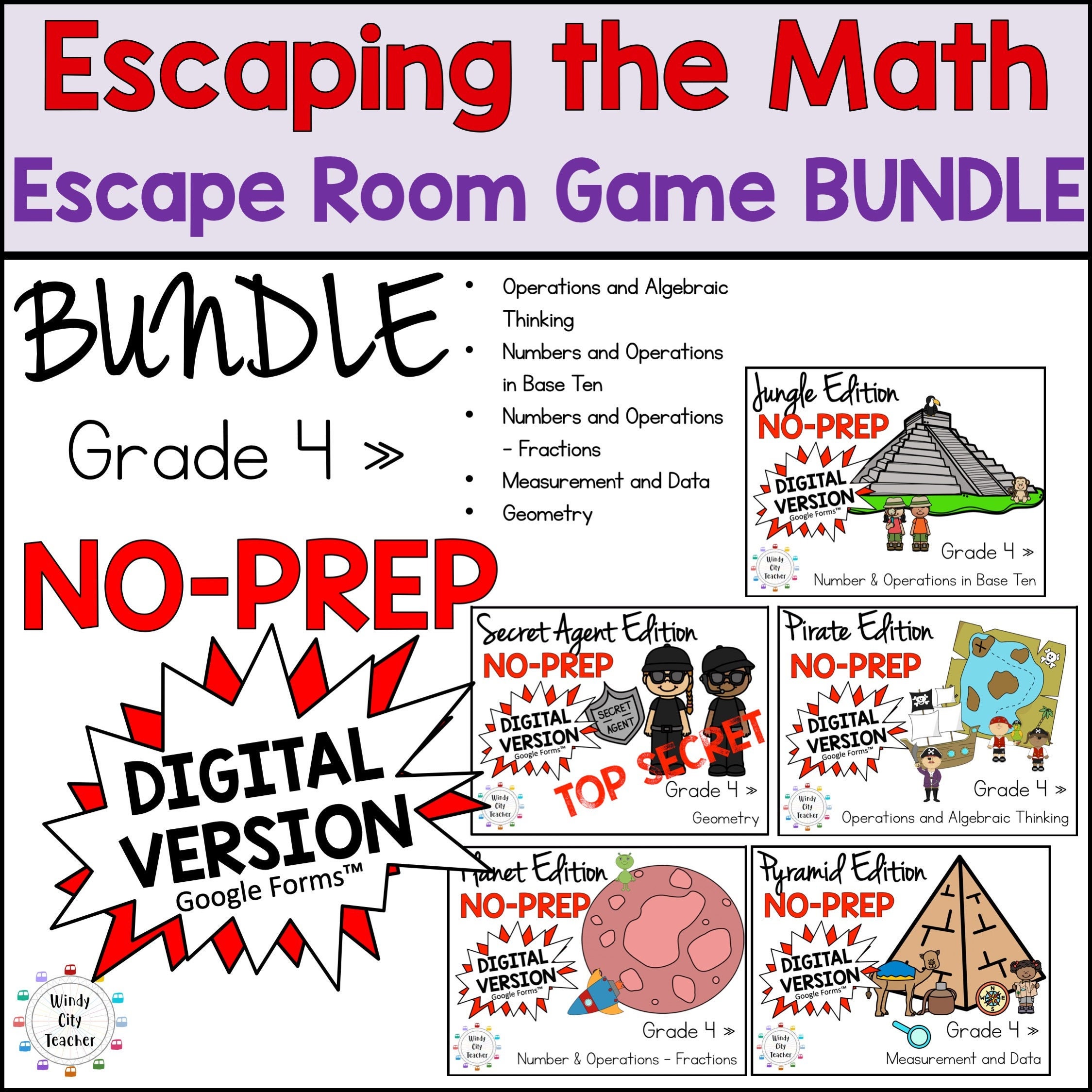 Escape Room Bundle - 4th Grade Standards - Etsy