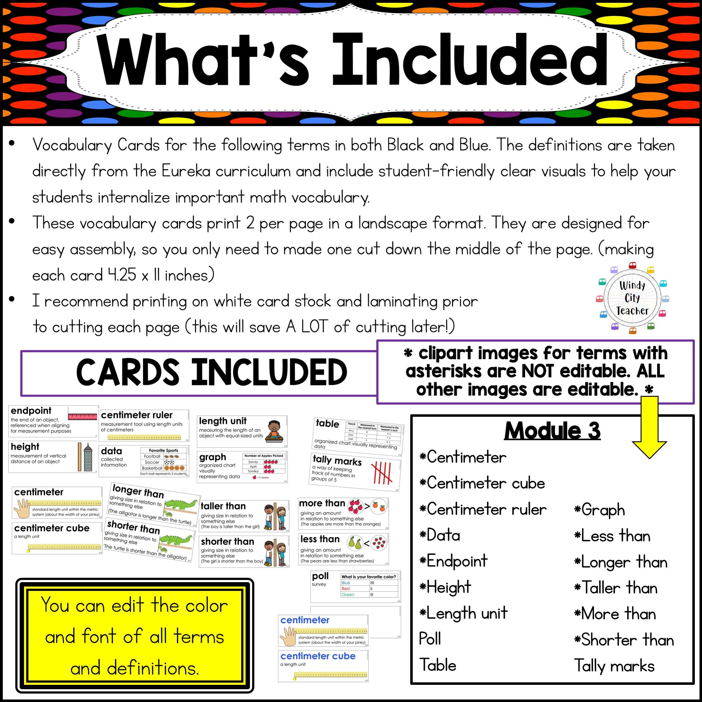 Engage NY 1st Grade Math Vocabulary Word Wall BUNDLE Modules 1-6 - Etsy