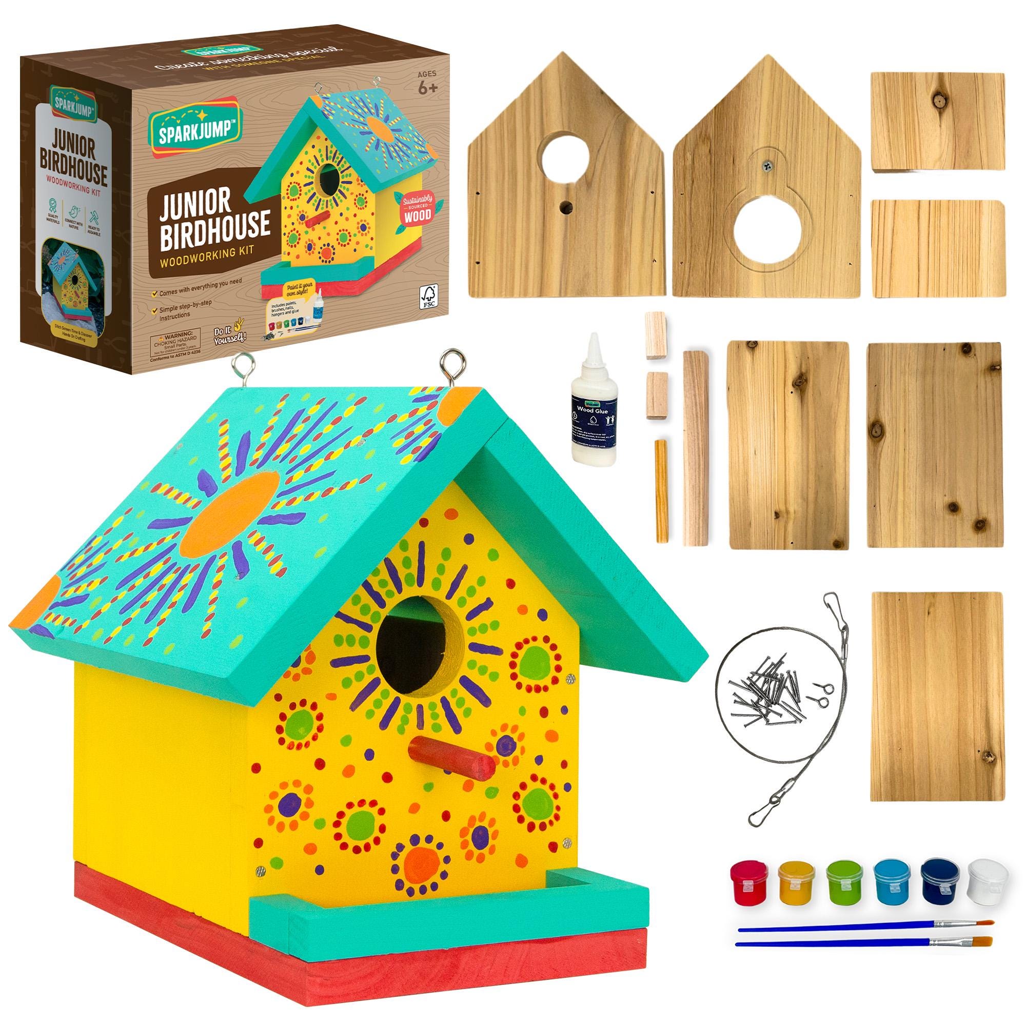 Jr. Diy Birdhouse Woodworking Kit - Etsy