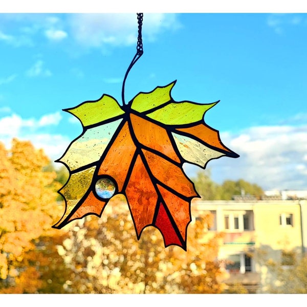 Leaf Stained Glass - Etsy