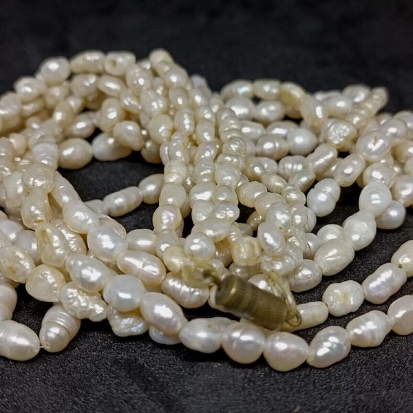 Antique Natural River Pearl Necklace - Etsy