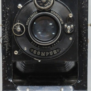 Voigtlander Anastigmat Avus Folding Bellows Camera 16.5 Cm Compur Lens ...