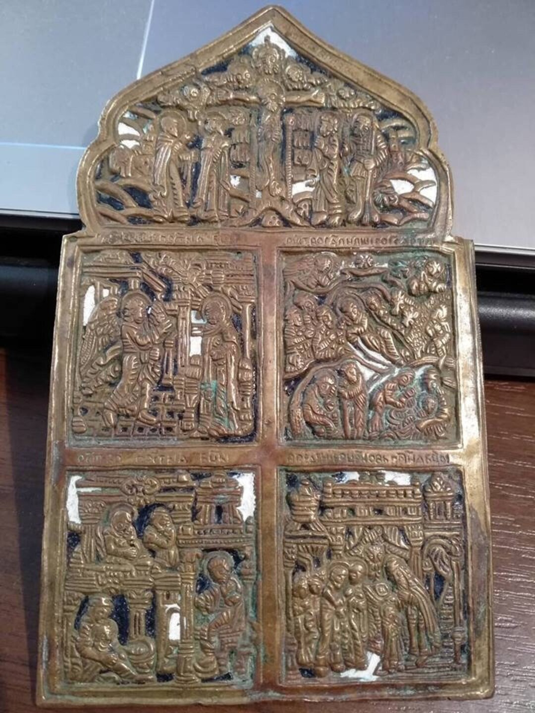 Ancient Bronze Icon in Enamels. Rare - Etsy