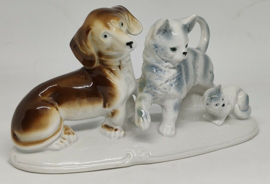 RARE Porcelain Figurine Germany, Pets. - Etsy