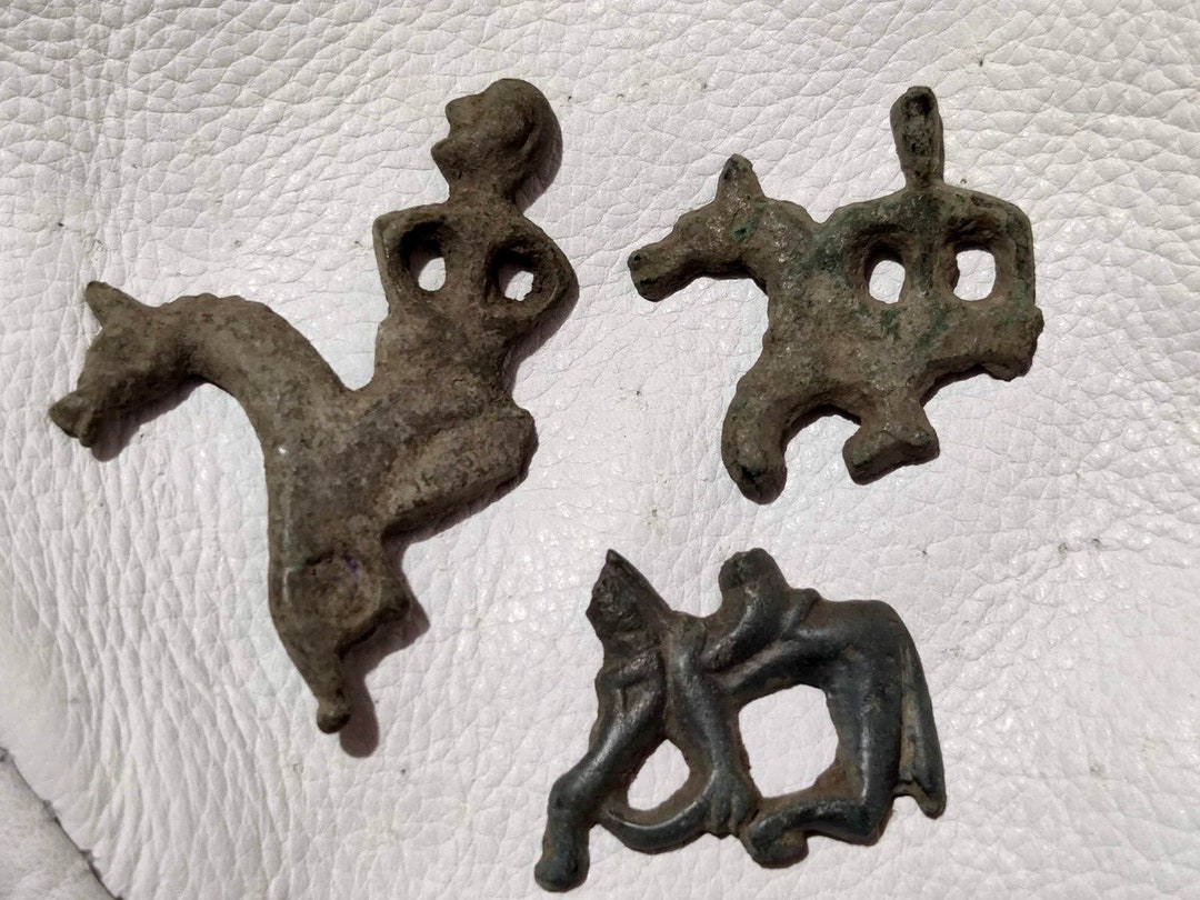 Ancient Roman Bronze Part of the Amulets of a Rider on a Horse, 2-3 ...