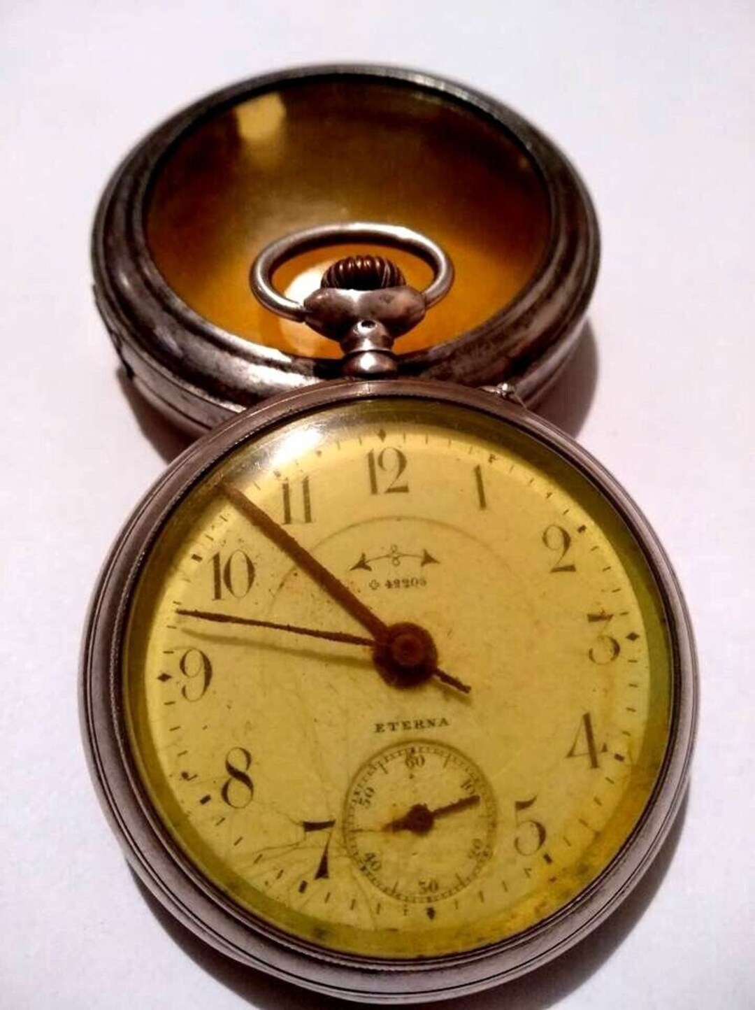 Pocket Watch ETERNA 42203 in a Silver Case - Etsy