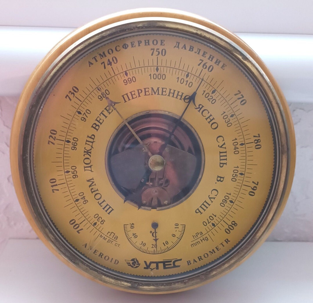 Soviet Vintage BAROMETER USSR Climate Rain Storm. - Etsy
