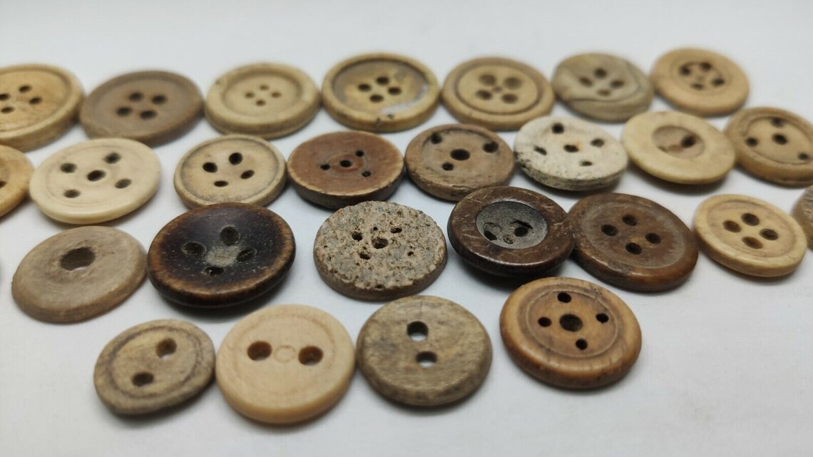 Antique Bone Buttons From Clothes, Ancient Ottoman Empire, 17th Century ...