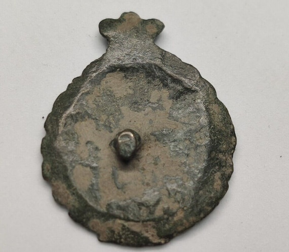 RARE bronze escutcheon, Eastern Roman Empire. - Gem