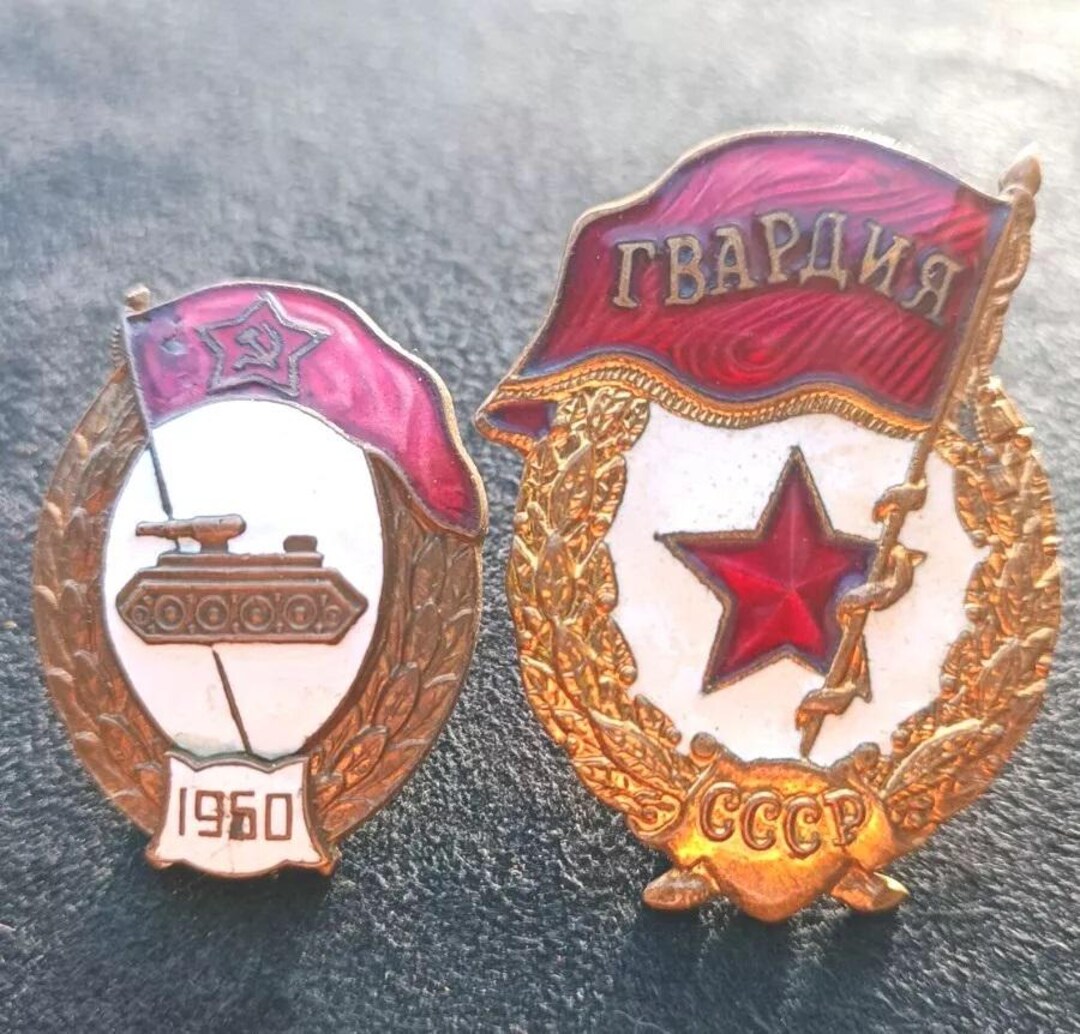 USSR Graduate Badge on Graduation From the Military Tank School, 1960 ...