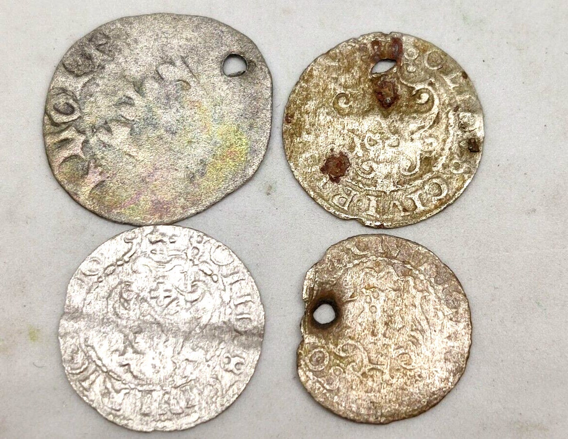 Silver Medieval Coins, Prague Grosz and Riga Solidus. - Etsy