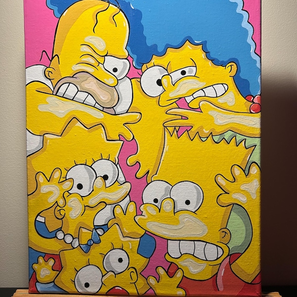 The Simpsons Painting - Etsy