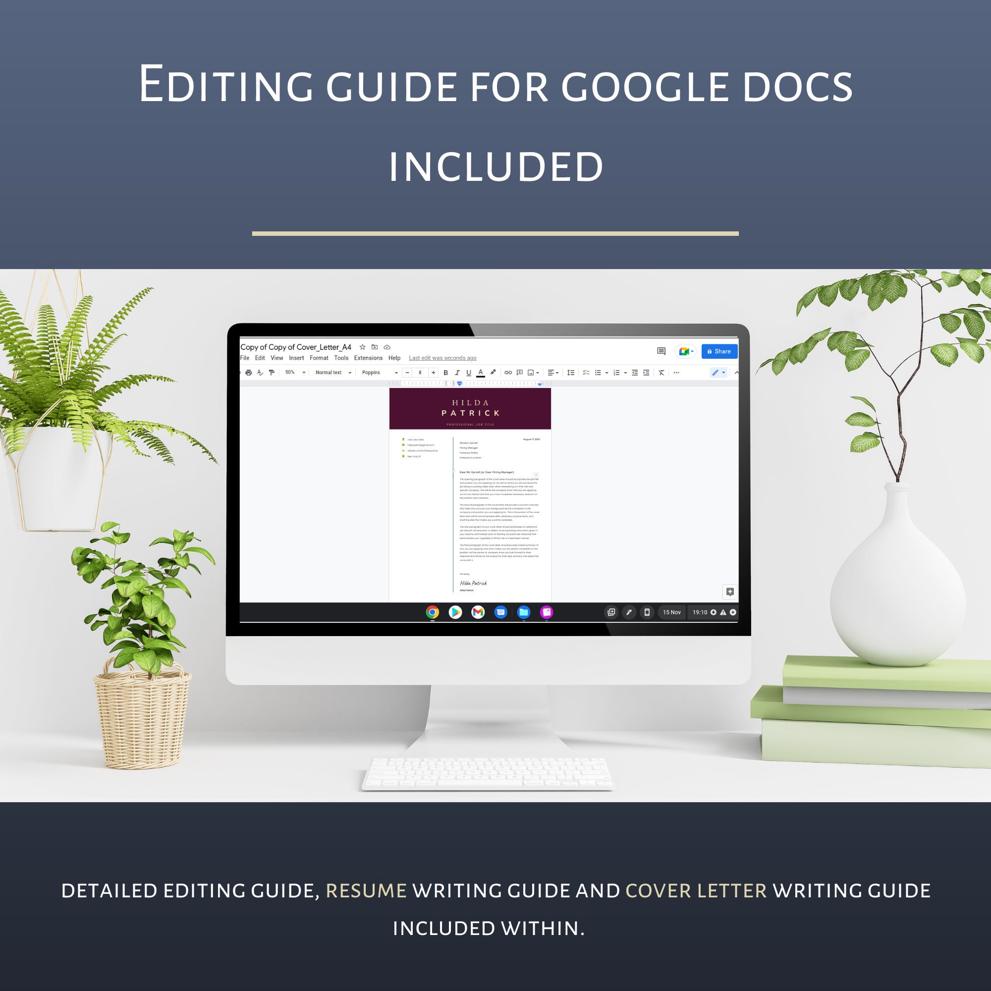 Cover Letter and References Template for Resume Template - Etsy