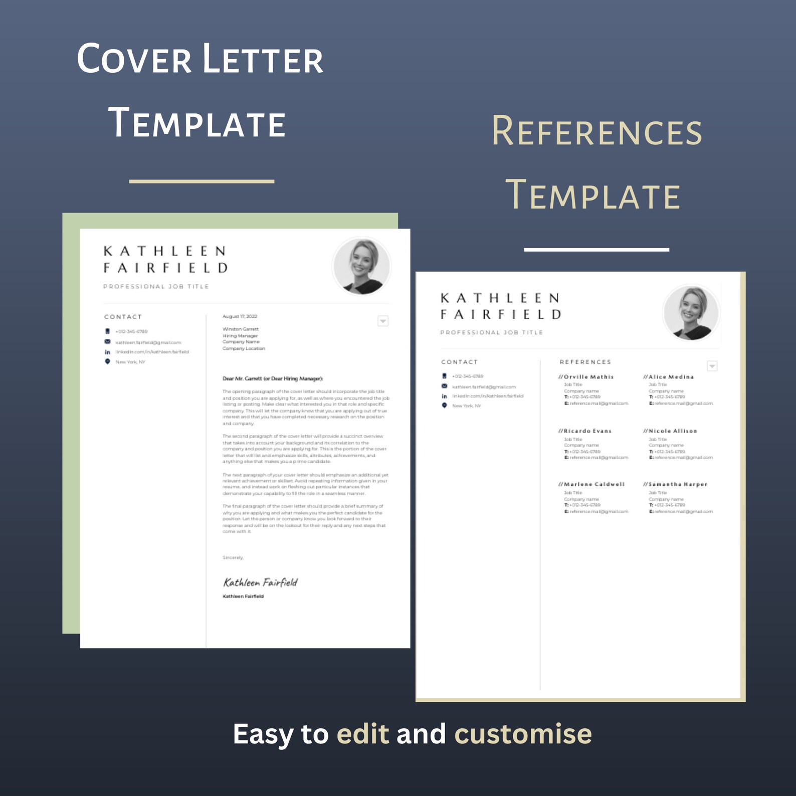 Resume Template for Google Docs | Cv Design With Photo Template ...
