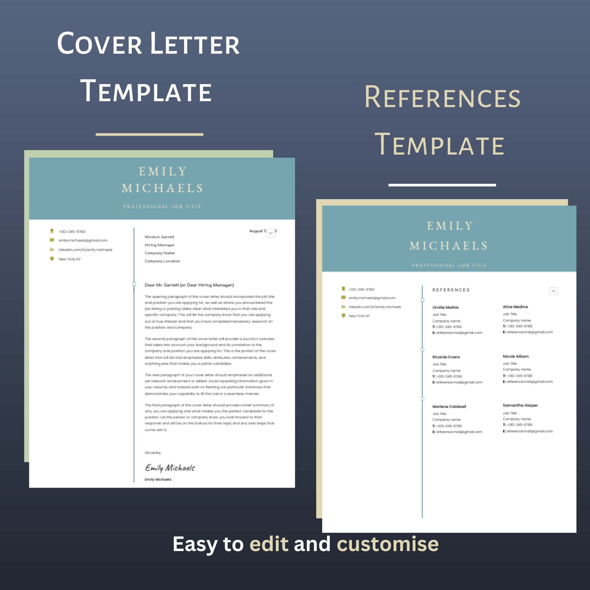 CV Template 2023 Resume Template Modern CV Design for Google Docs With ...