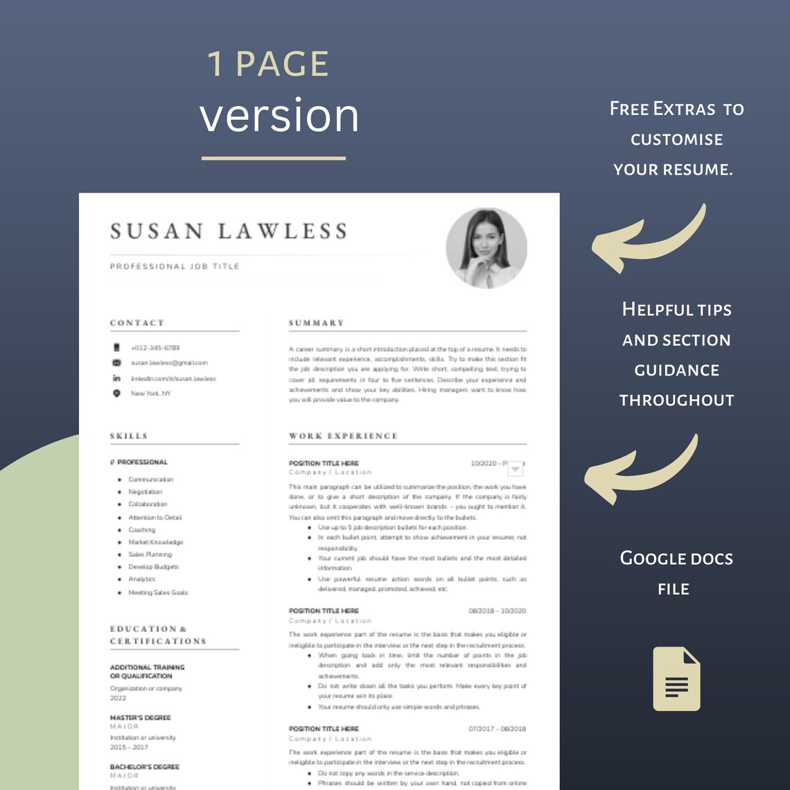 Beauty Resume Template, Modern CV Design With Photo, Resume CV Template ...