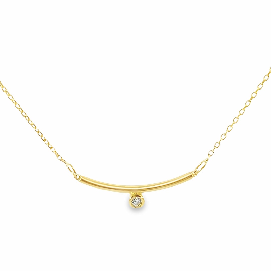 SOLID GOLD NECKLACE 14K - Etsy