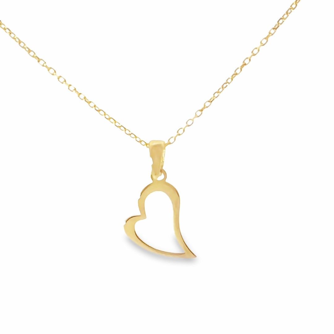 DROP SHAPE HEART 14K - Etsy