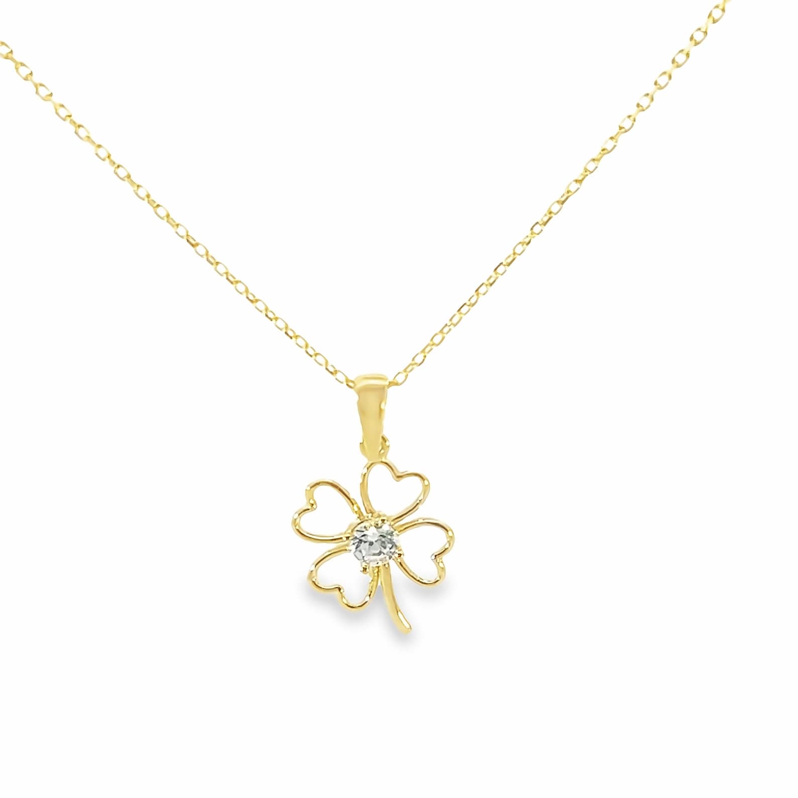 CLOVER NECKLACE 14K - Etsy