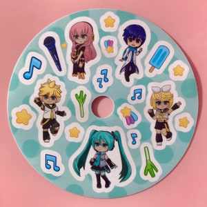 CD Sticker Sheet, Miku, DDLC, Kawaii Stickers, Anime Sticker Sheets ...