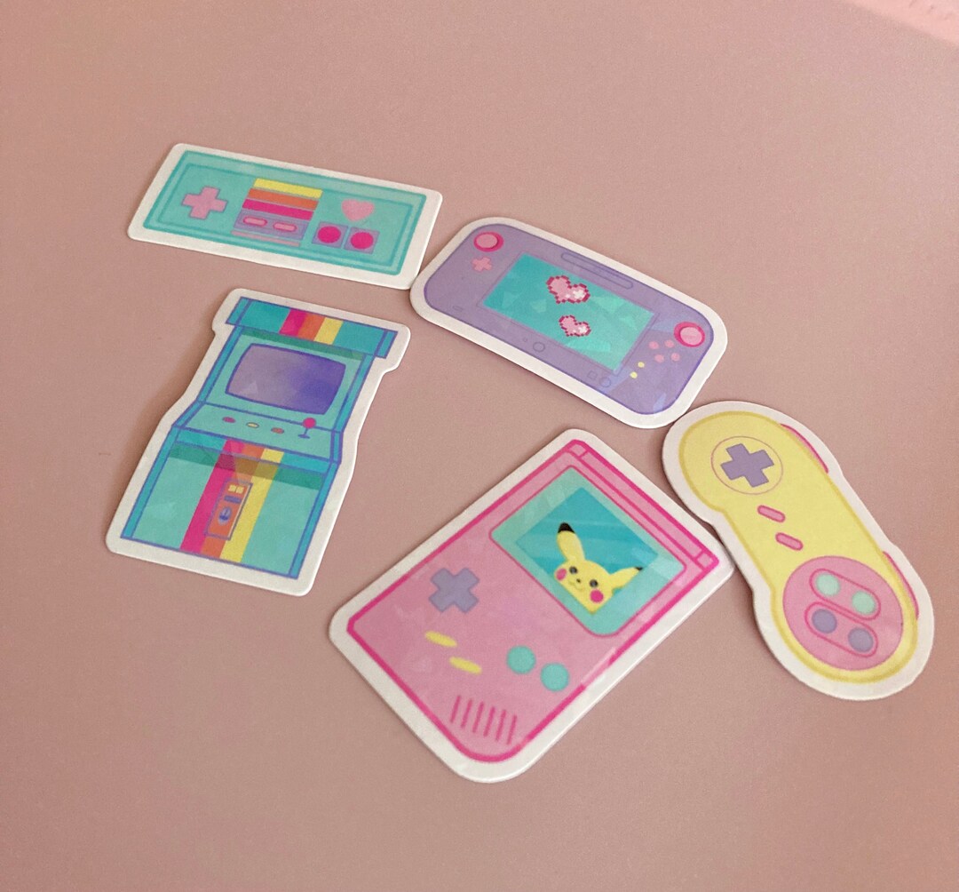 Video Game Stickers Bundle, Waterproof, Holographic, Cute Gift, Gameboy ...