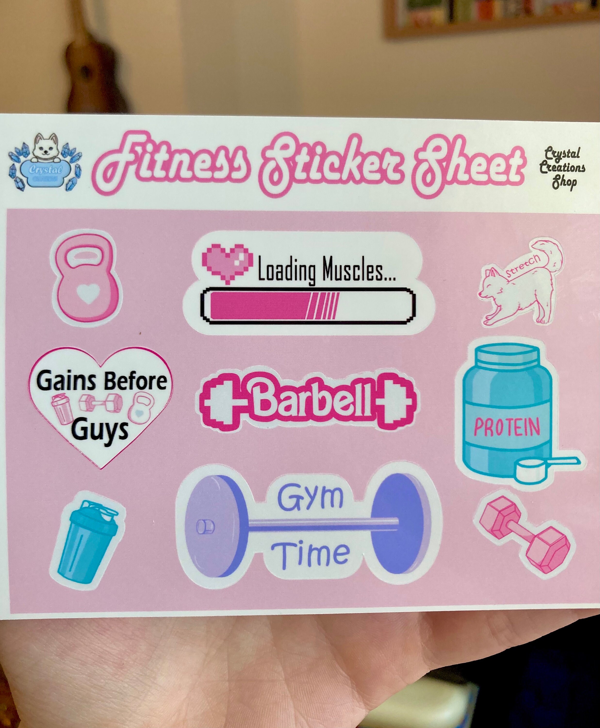Fitness Sticker Bundle Glossy Vinyl Stickers Fitness Journal - Etsy