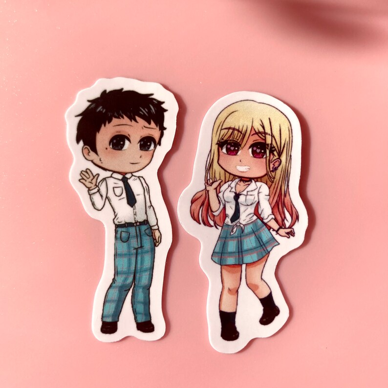 Variety Anime Couple Sticker Set, Waterproof, Chibi Vinyl Stickers ...